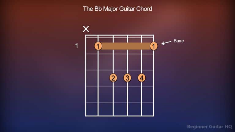 Bb Chord Guitar - Finger Positions, How-to, Variations - Beginner Guitar HQ