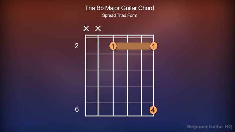 Bb Chord Guitar - Finger Positions, How-to, Variations - Beginner Guitar HQ
